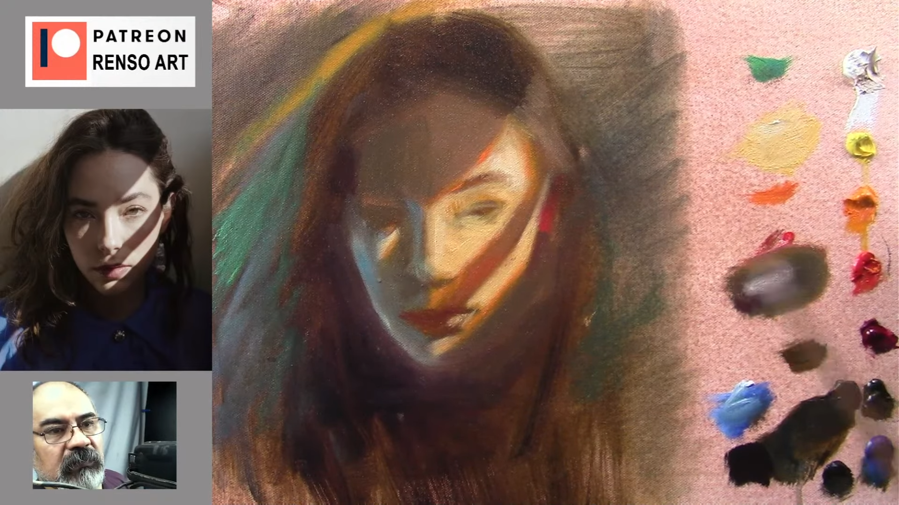 Easy Portrait Painting for Beginners: Step-by-Step Guide with Renso Art ...