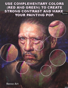 The Power of Complementary Contrast in Portraits - Renso Art